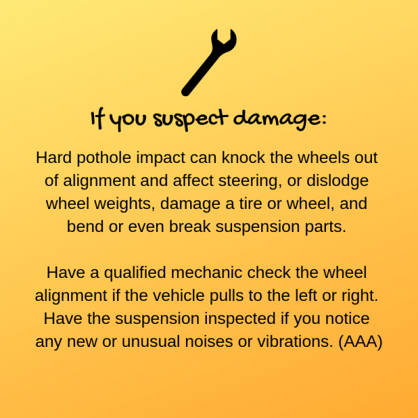 5 Tips for Navigating Potholes (Infographic) - MARVAC