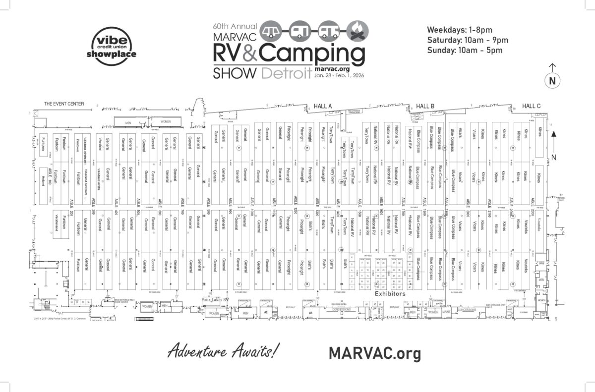 MARVAC RV & Camping Show Exhibitors and Floor Plan - MARVAC